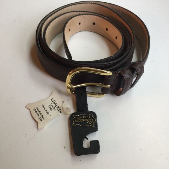 VTG CHAUCER | Accessories | Vintage Chaucer Leather Brown Mens Belt 56 ...